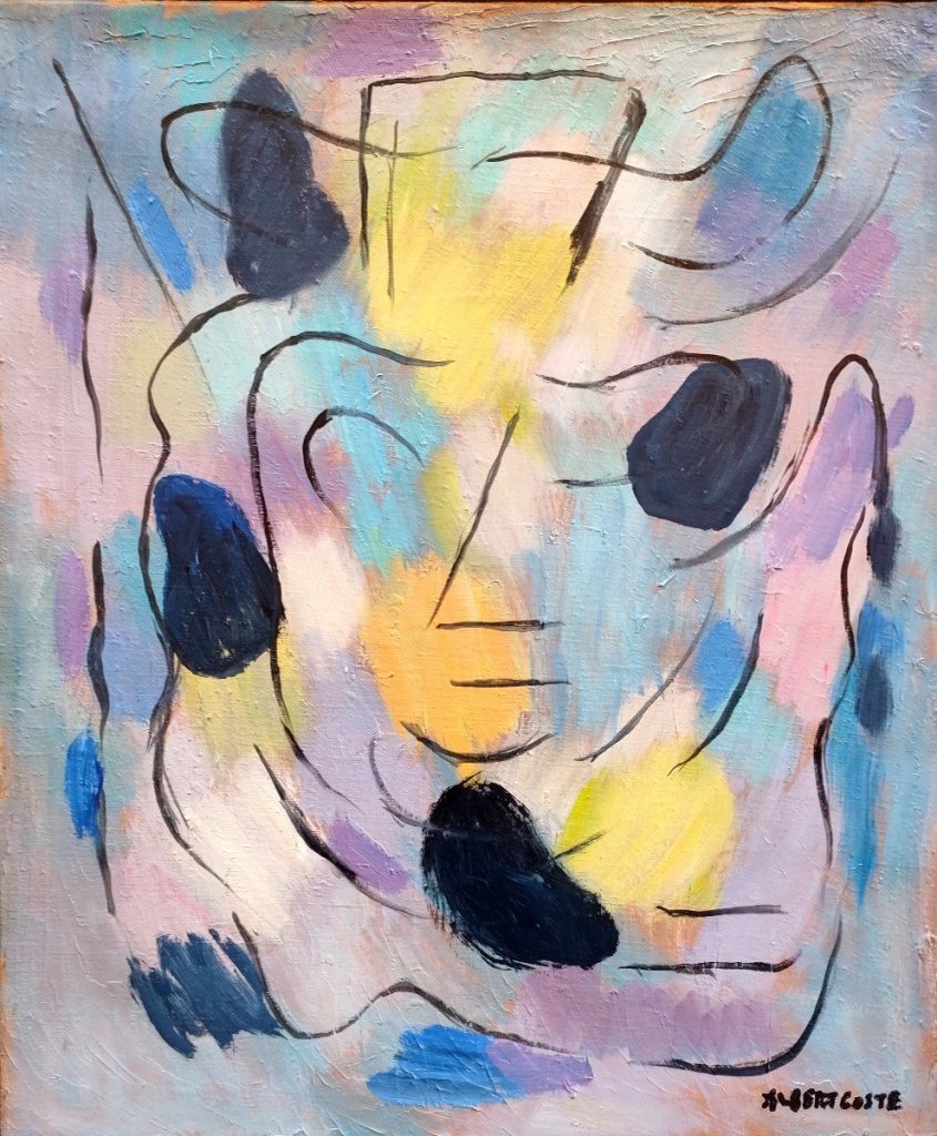 Albert Coste (1895-1985), Abstraction Au Visage, Huile Sur Toile ...